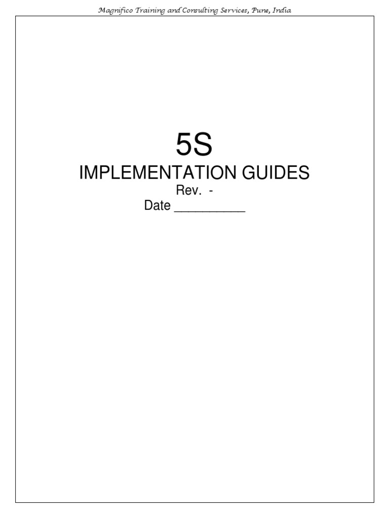 5S Implementation Guide | PDF | Housekeeping | Photograph