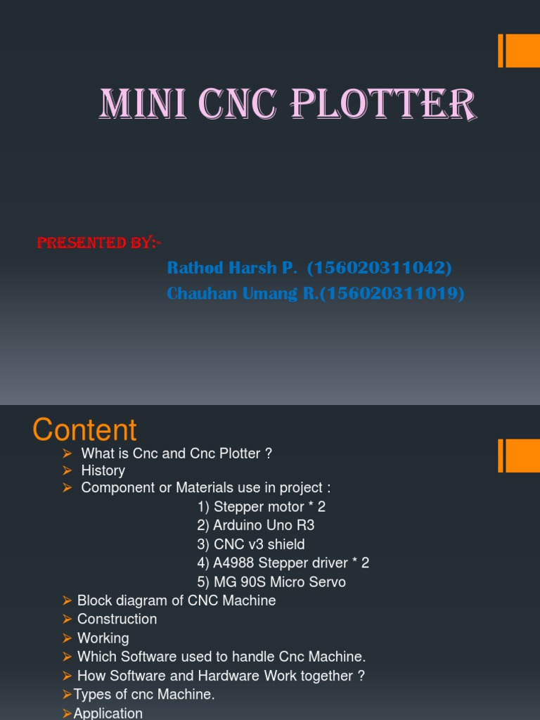 Mini CNC Plotter Overview and Components | PDF | Numerical Control ...