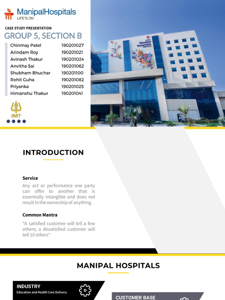 Manipal Hospitals - Case Study | PDF | Patient | Health Economics