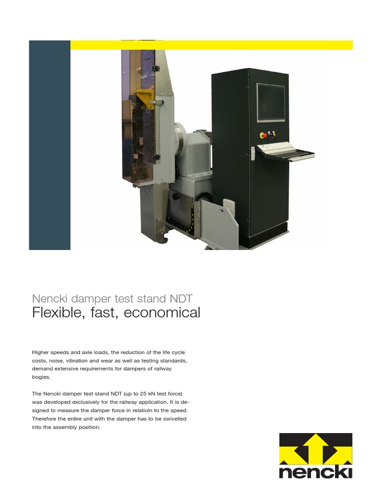 Flexible, Fast, Economical: Nencki Damper Test Stand NDT | PDF