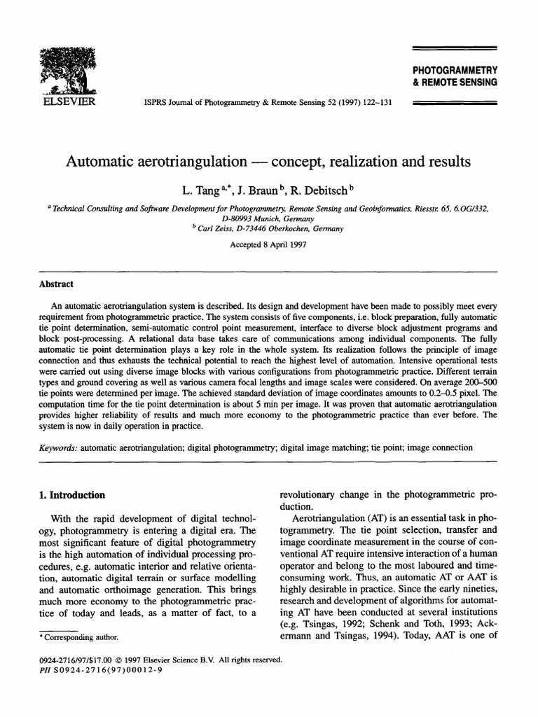 Automatic Aerotriangulation | PDF | Automation | Areas Of Computer Science