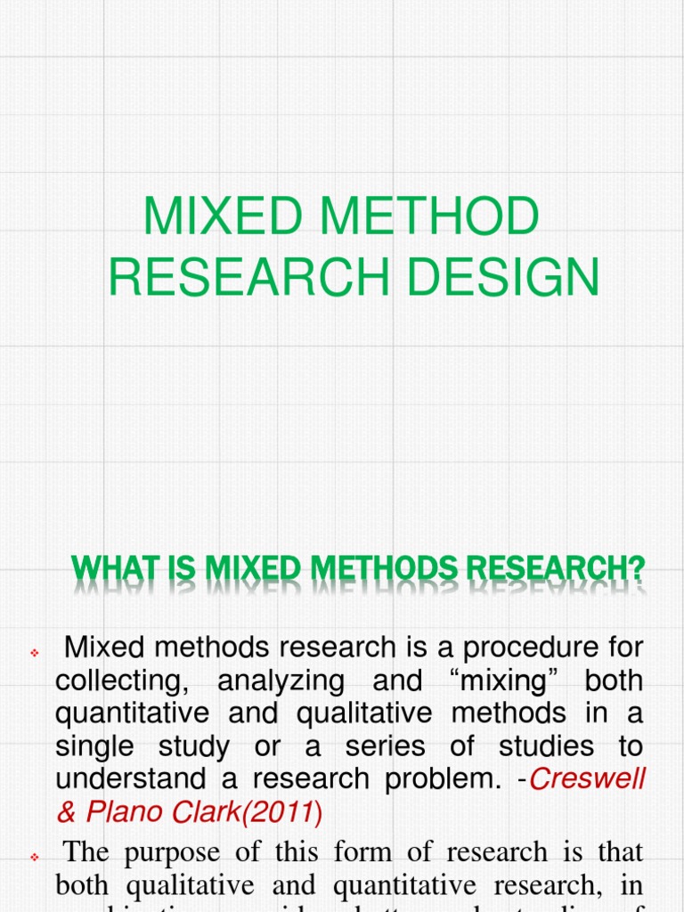 Mixed Method Research | Download Free PDF | Qualitative Research ...