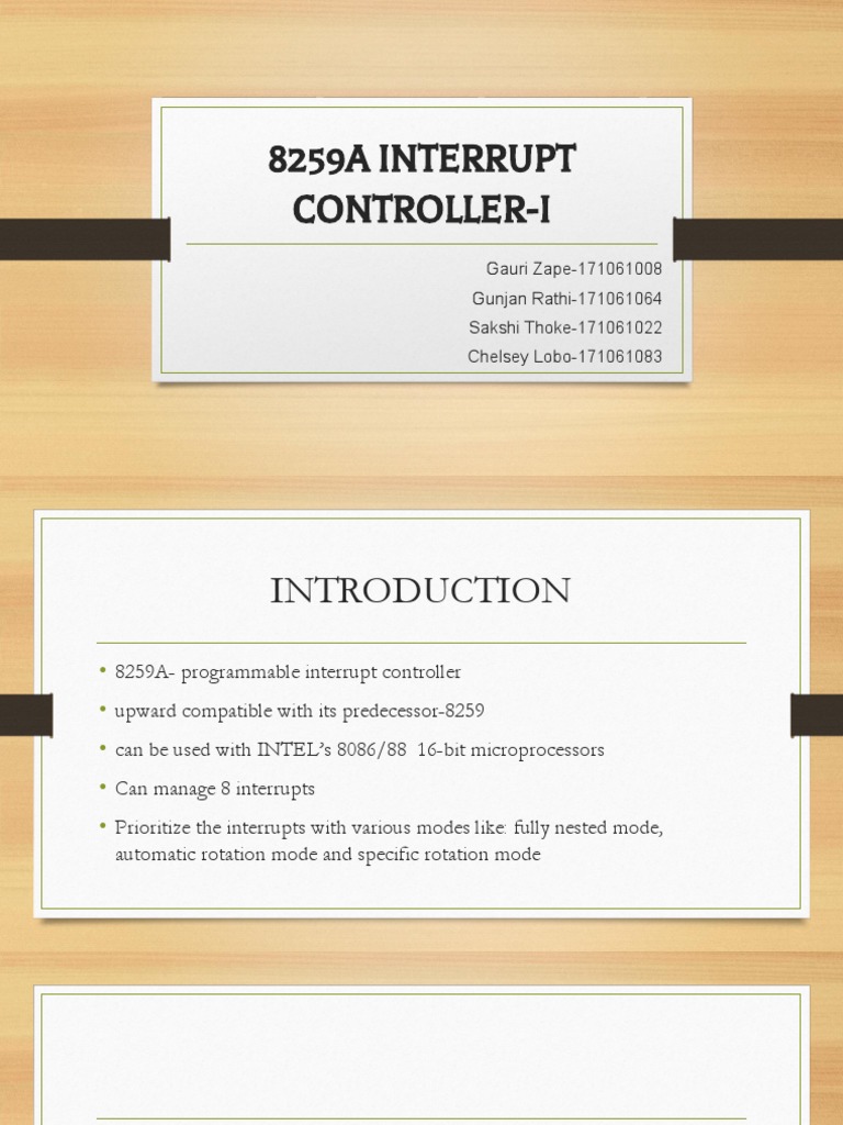 8259a Interrupt Controller-I | PDF | Integrated Circuit | Computer ...