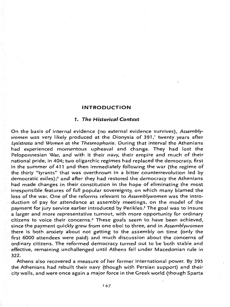 Assemblywomen - Aristophanes | PDF | Aristophanes