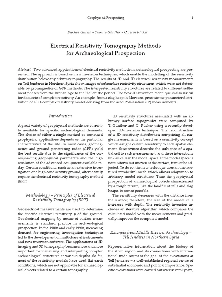 02 05 Ullrich Et Al Resistivity PDF | PDF | Electrical Resistivity And Conductivity | Porosity