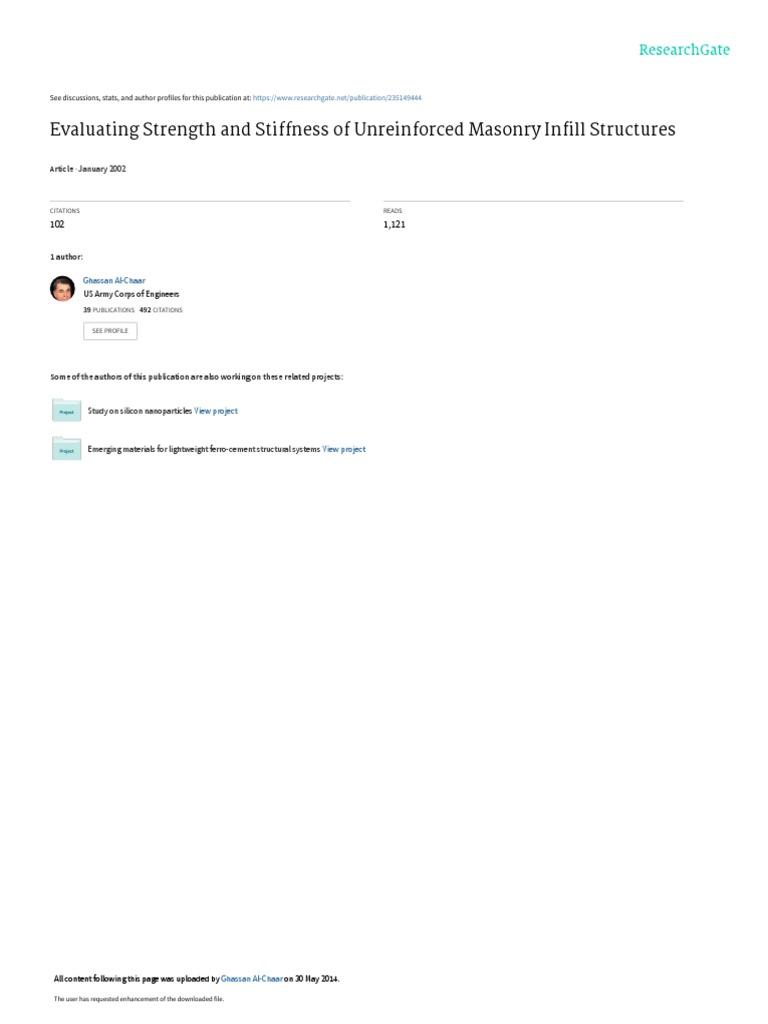 FFDSF | PDF | Strength Of Materials | Earthquake Engineering