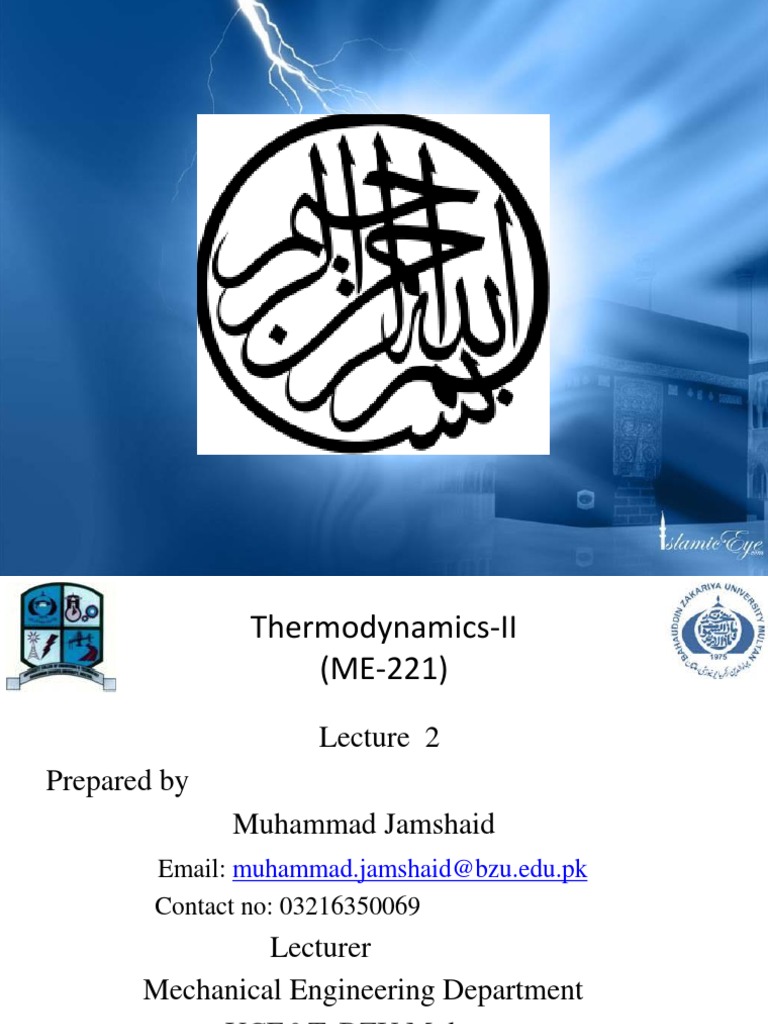 Lecture 2 Thermodynamics-II | PDF | Gases | Enthalpy