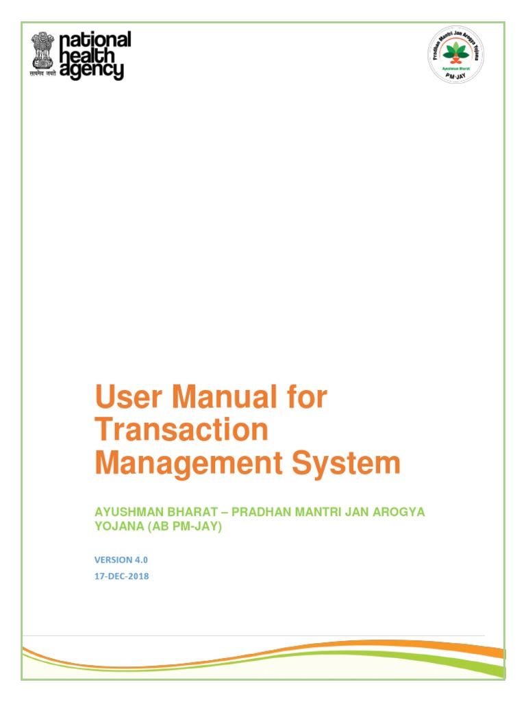 TMS User Manual for Ayushman Bharat | PDF | Patient | Surgery