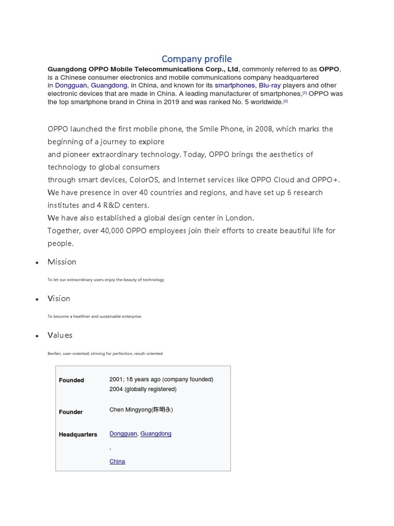 Oppo | PDF | Smartphone | Brand