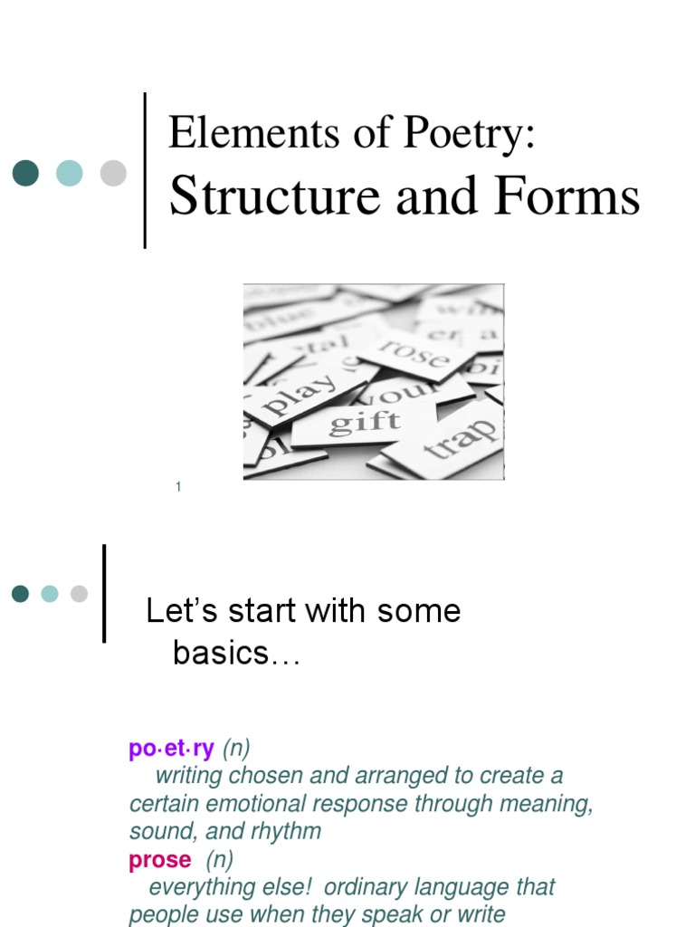 Elements of Poetry:: Structure and Forms | PDF | Ballad | Poetry