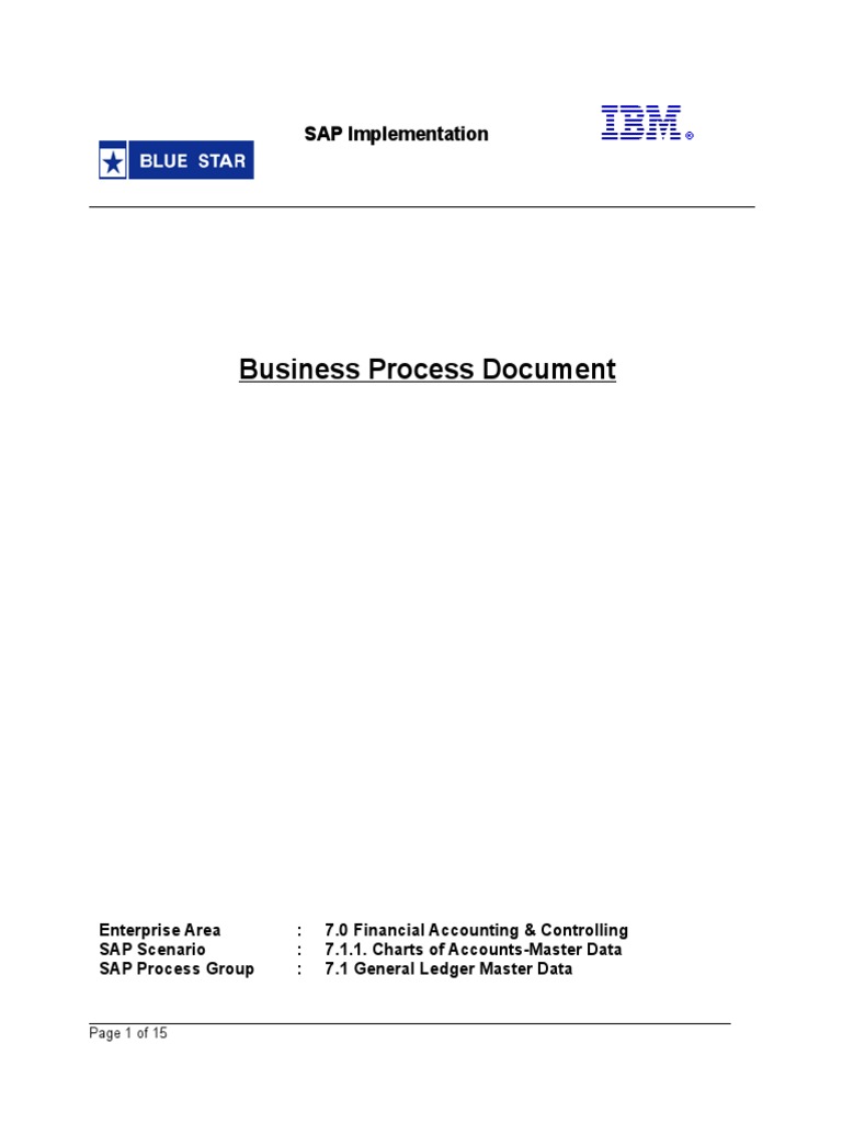 SAP Chart of Accounts Master Data Configuration | PDF | Business ...