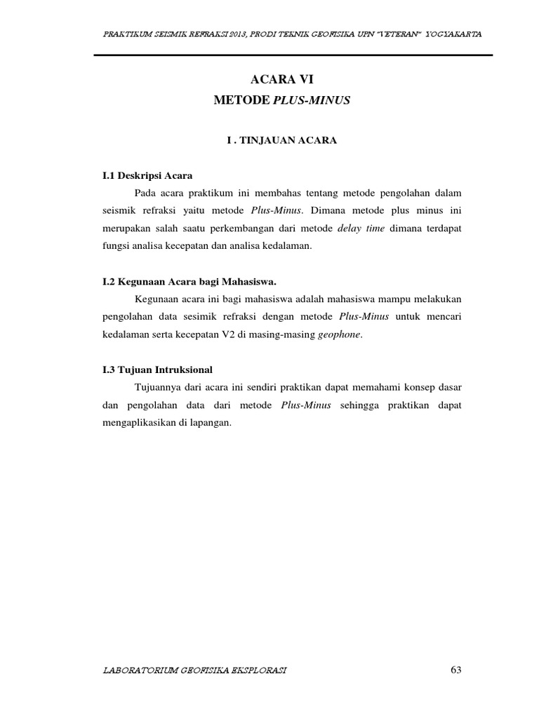 Acara Vi Metode Plus-Minus | PDF | Metode & Bahan Ajar