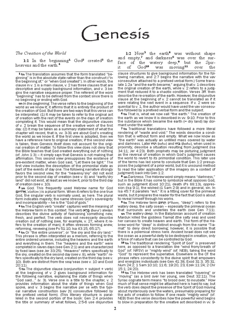 Book of Genesis | PDF | Genesis Creation Narrative | Book Of Genesis