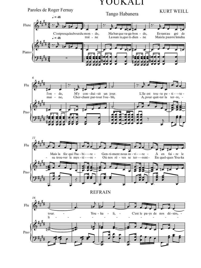 Youkali Mi Mineur - Partition Complète | PDF