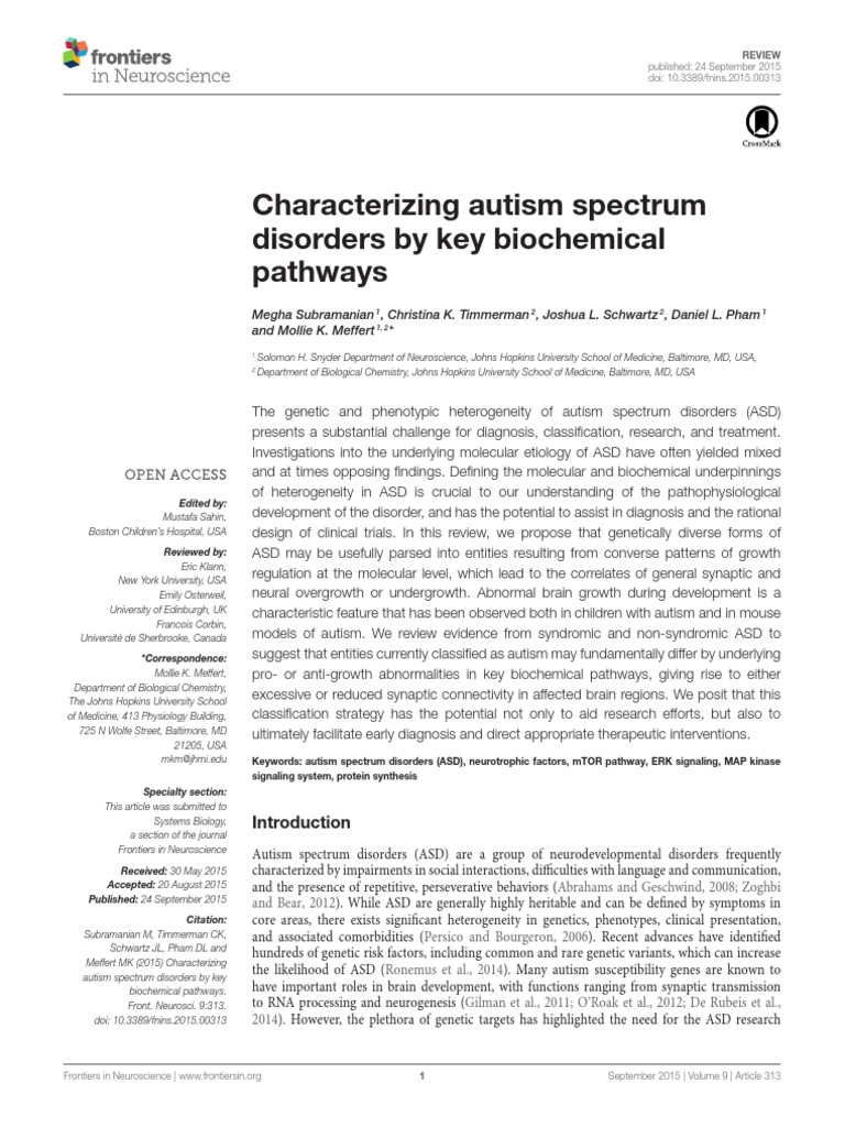 Autism Pathogenesis 2 | PDF | Autism Spectrum | Autism