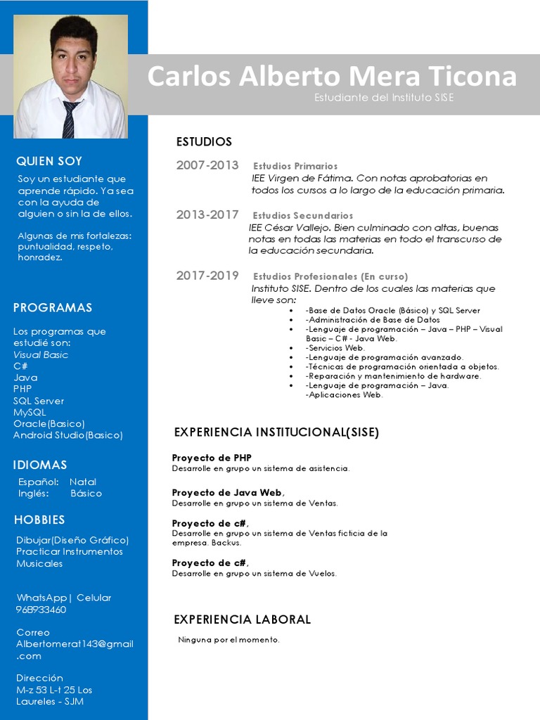 Curriculum Vitae - Alberto Mera | PDF | Php | Programación de computadoras