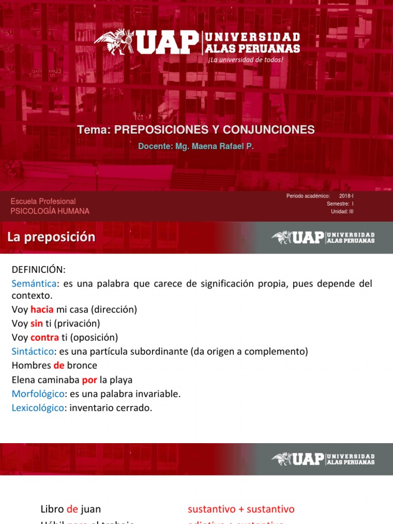 Preposiciones y Conjunciones: Guía Completa | PDF | Preposición y ...