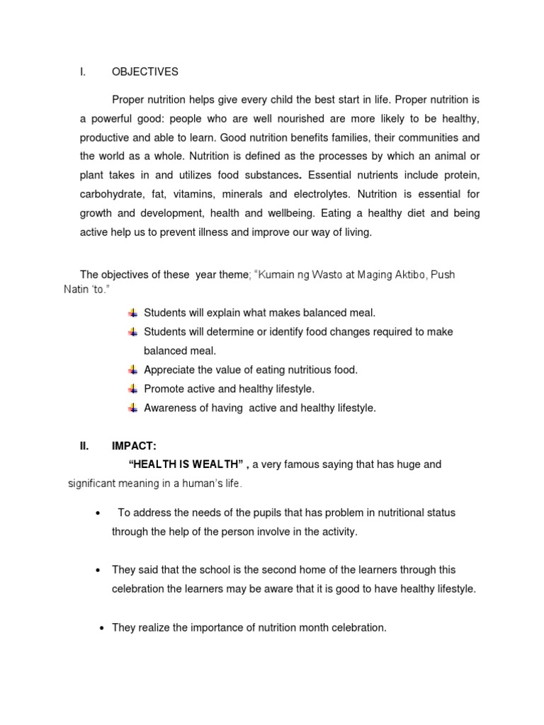 Nutrition Month Celebration Insights | PDF | Wellness