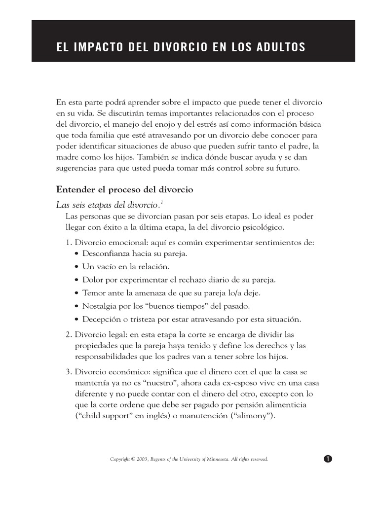 Divorcio Las 6 Etapas | PDF | Divorcio | Adultos
