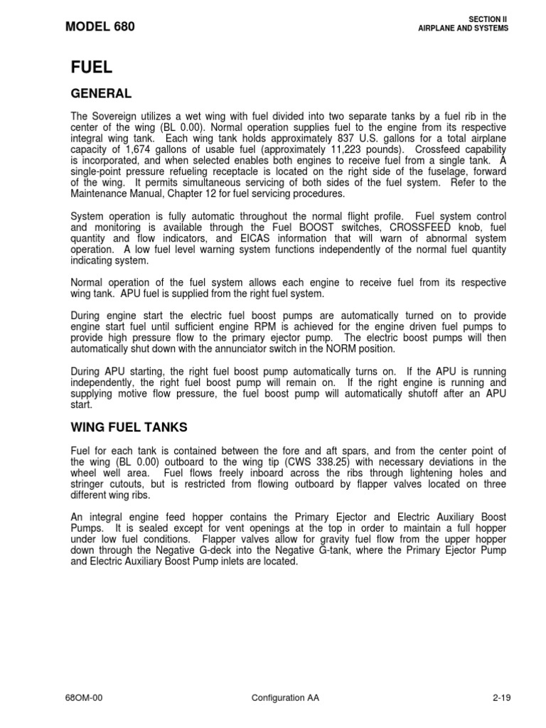 Cessna Citation Sovereign-Fuel PDF | PDF | Valve | Turbocharger