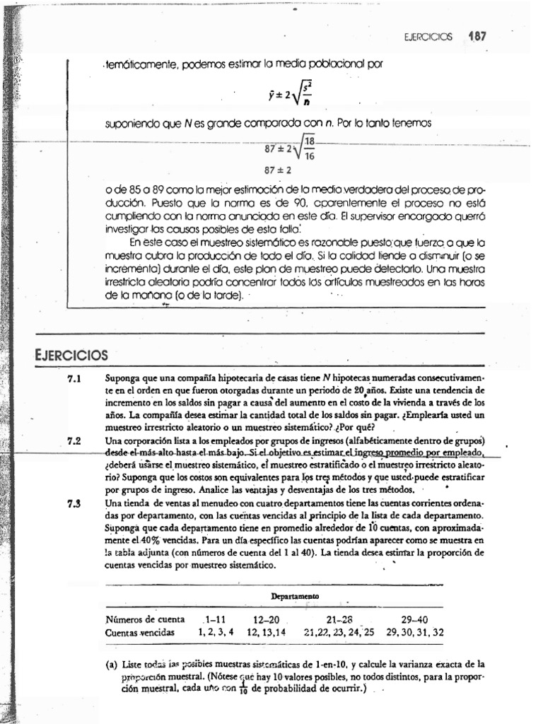 Ejercicios Tema7 Libro Muestreo | PDF | Muestreo (Estadísticas) | Metodología de encuesta