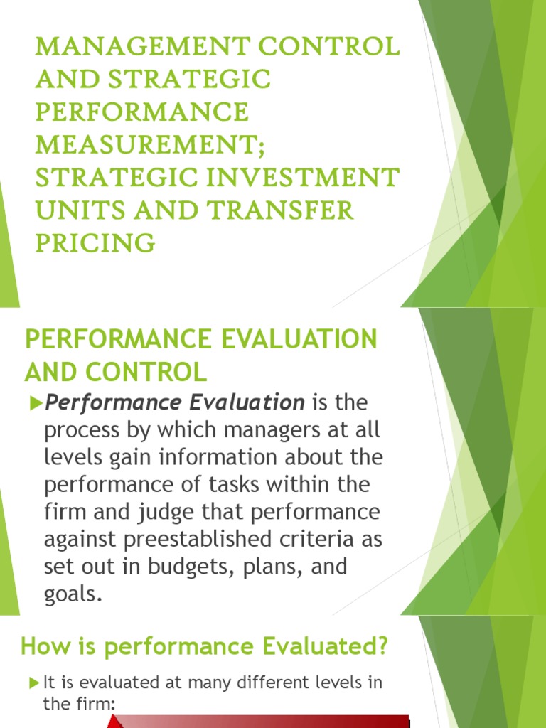 Management Control and Strategic Performance Measurement Strategic ...