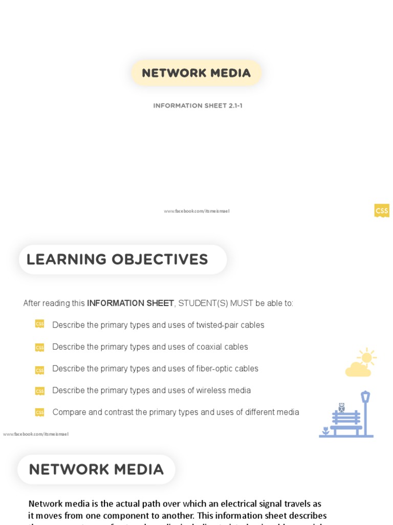 Network Media Basics for Students | PDF | Coaxial Cable | Optical Fiber