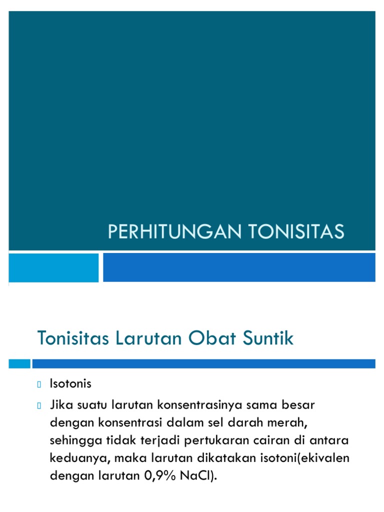 Perhitungan Tonisitas