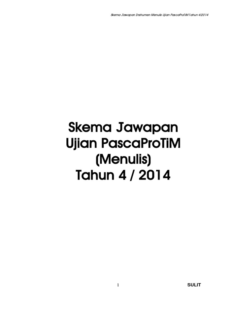 Ujian Pasca Protim | PDF