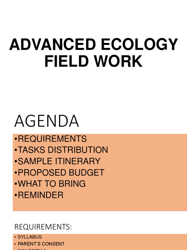 Advanced Ecology | PDF | Meal | Lunch