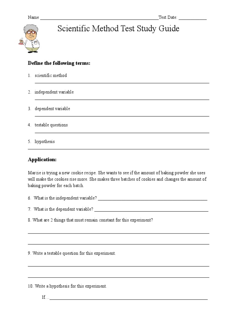 Scientific Method Test Study Guide | PDF | Experiment | Hypothesis