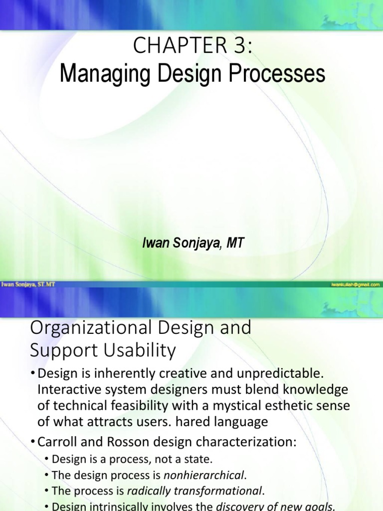 Kuliah-3 Slide Managing Design Process | PDF | Usability | Privacy