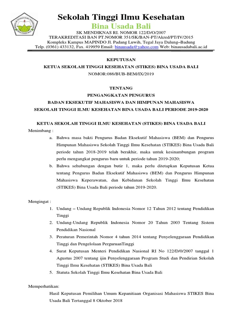 Surat Keputusan | PDF