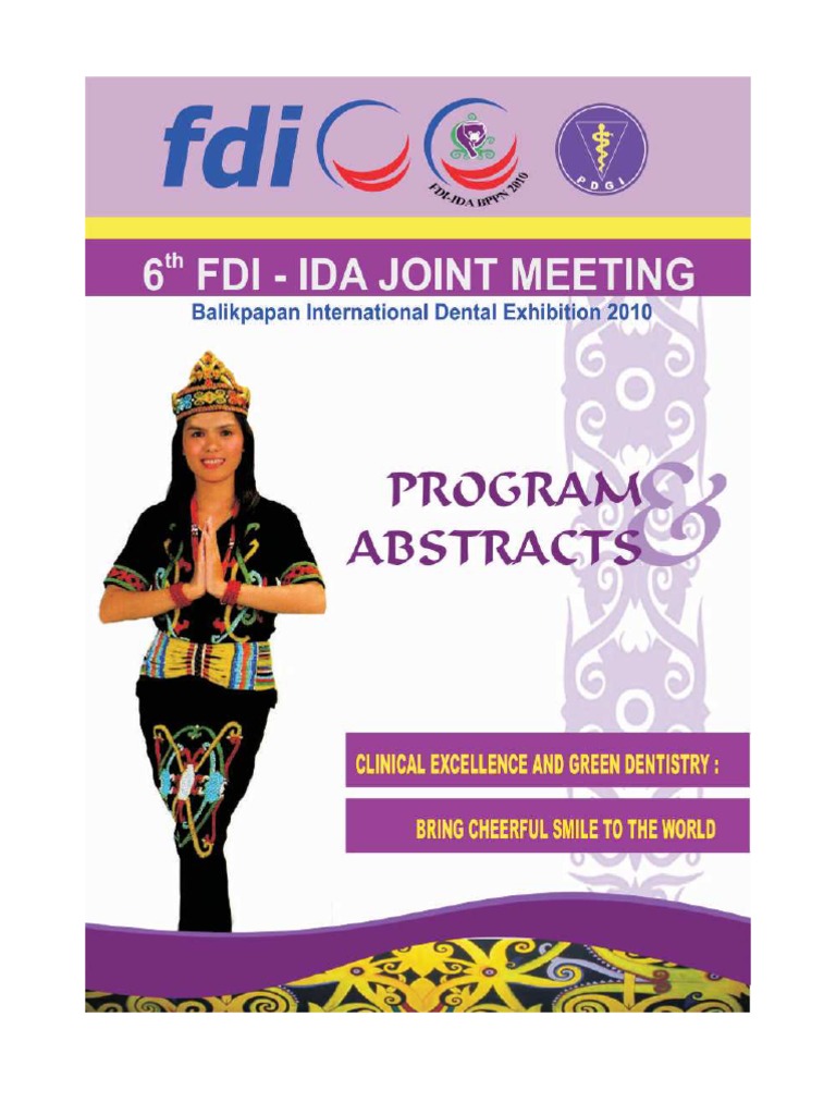 6th FDI-IDA Joint Meeting 2010 Program & Abstracts | PDF | Dental ...