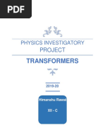 Physics Project: Transformer Study | PDF | Transformer | Inductor