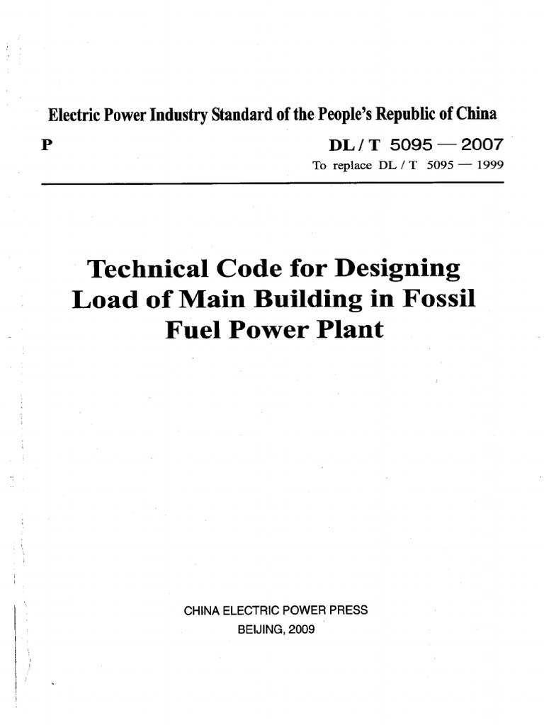 Technical Specification For Load Design of Main Powerhouse of Thermal ...