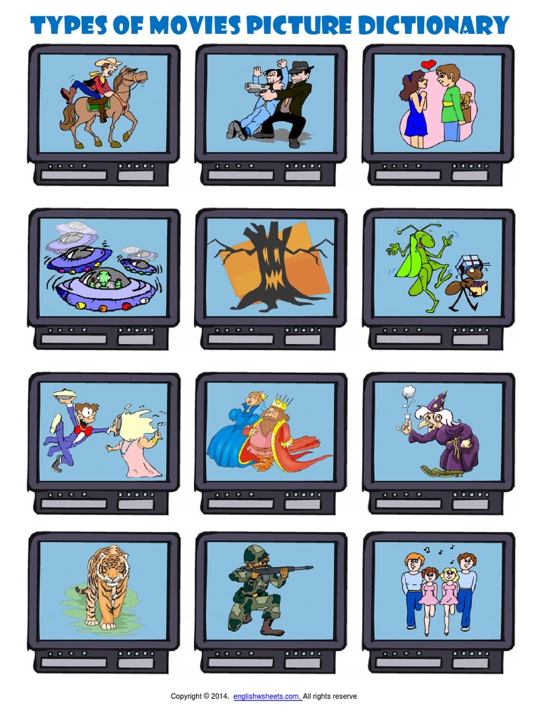 Movie Types Picture Dictionary | PDF