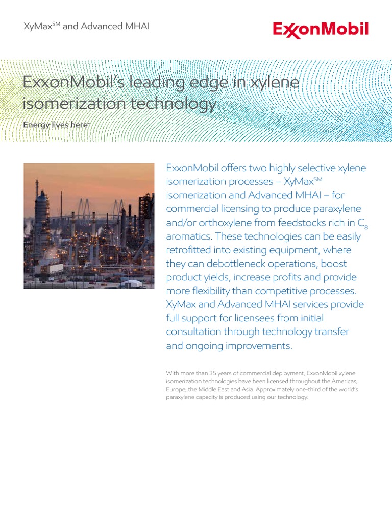 Xymax Xylene Isomerization Enpdf | PDF | Chemical Reactor | Exxon Mobil
