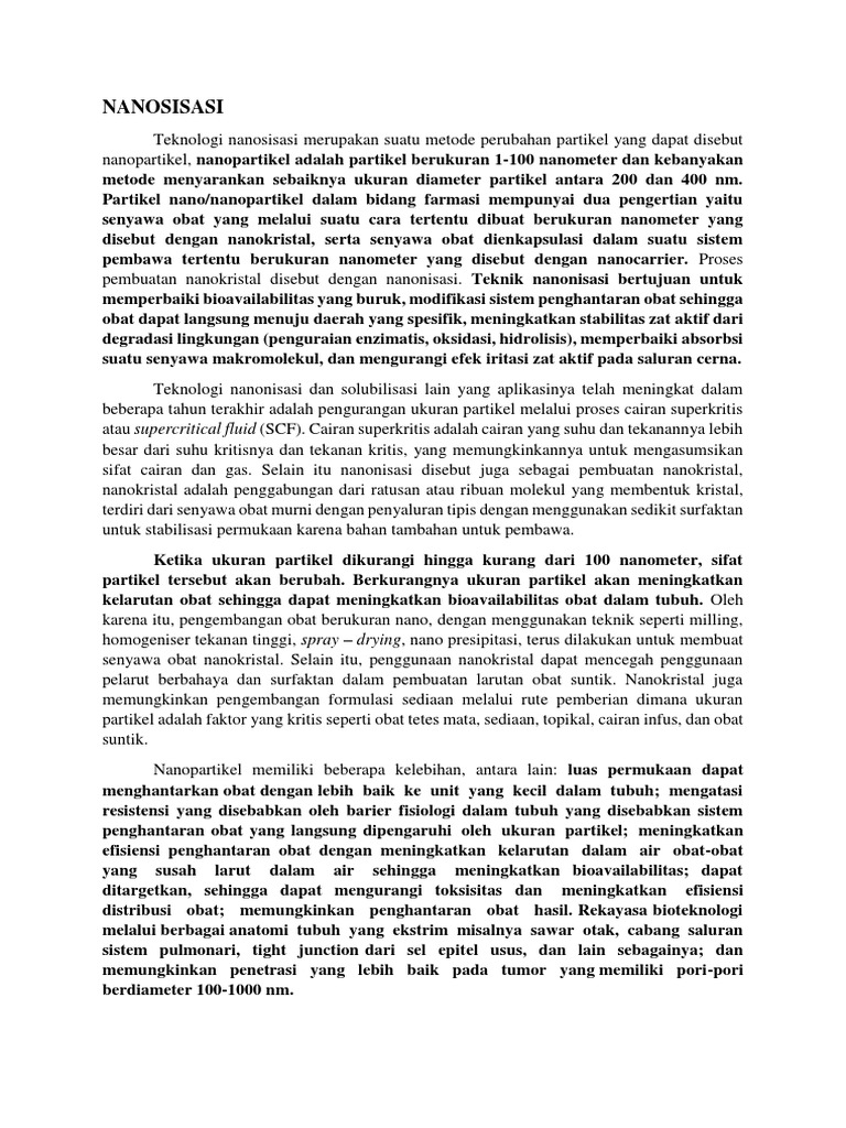 Nanosissi Dan Solid Dispersi | PDF