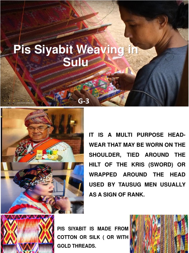 Pis Siyabit Weaving in Sulu | PDF