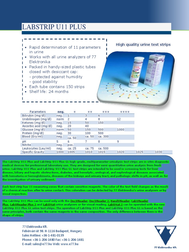 Labstrip U11 Plus PDF | PDF | Clinical Medicine | Urinary System