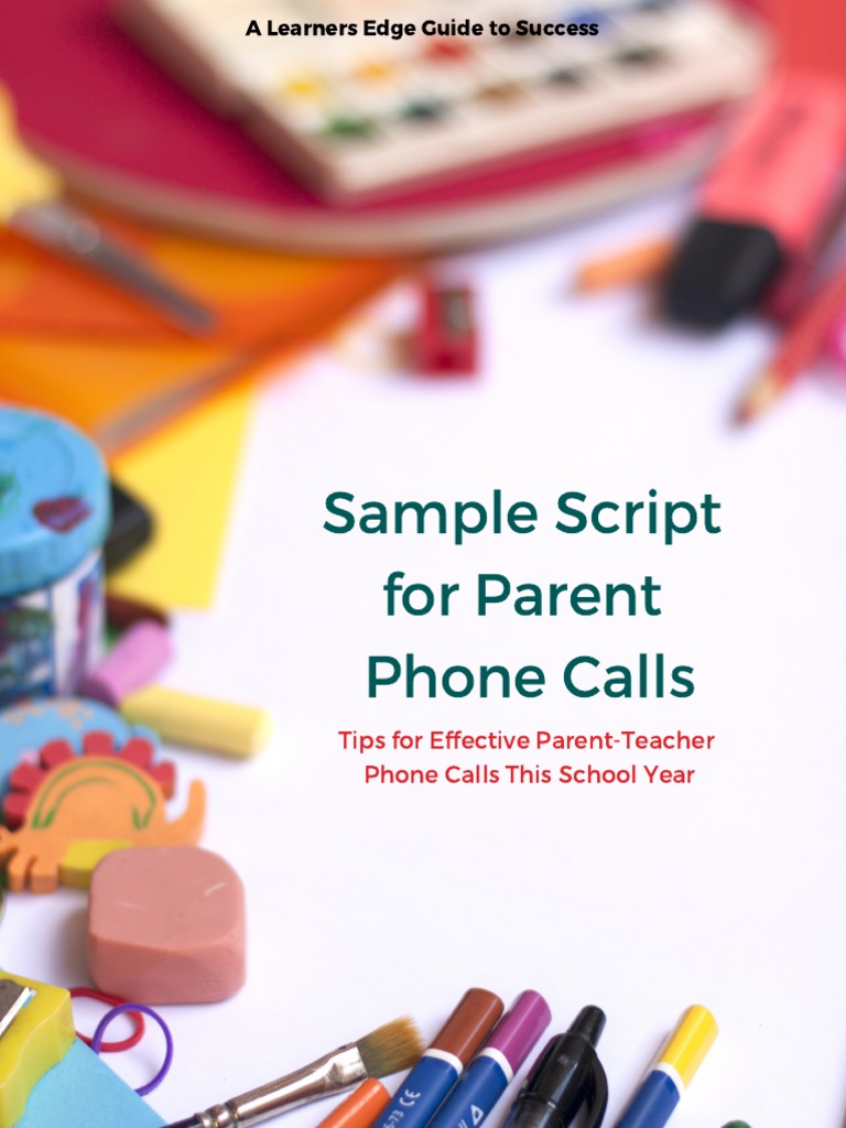 Final Parent Phone Call Sample Script With Links-1 | Download Free PDF ...