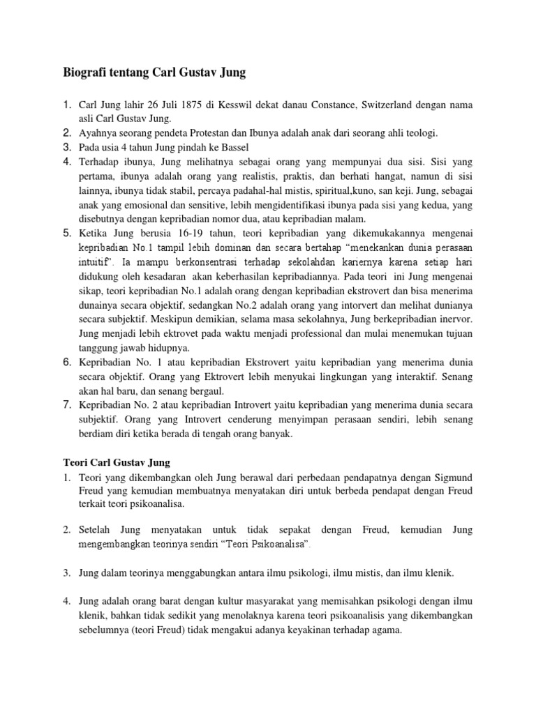 Aplikasi Teori Carl Jung | PDF | Filsafat | Pengembangan Diri