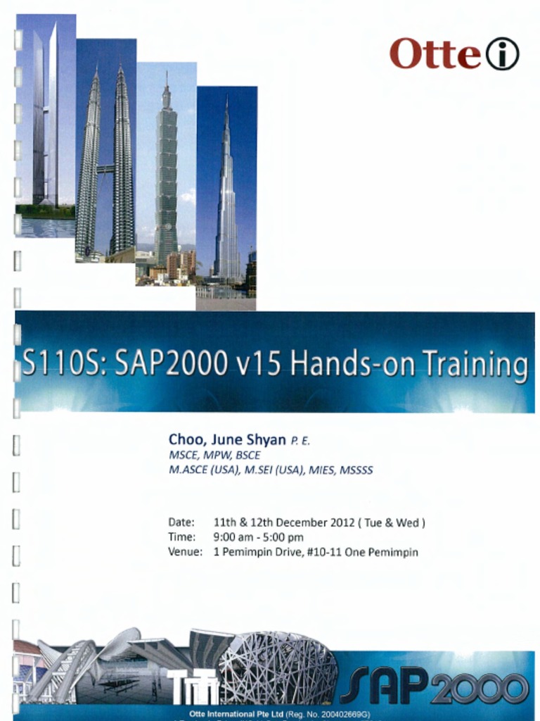 SAP2000 V 15 Hands On Training | PDF | Economic Sectors | Engineering