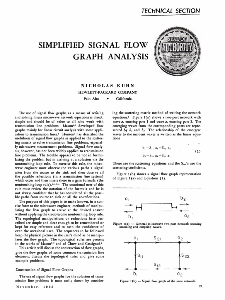 Simplified Signal Flow Graph Analysis (Kuhn HP 1963) | PDF ...