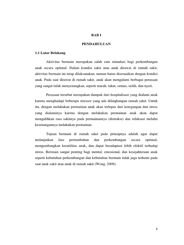 Proposal Terapi Bermain Anak | PDF