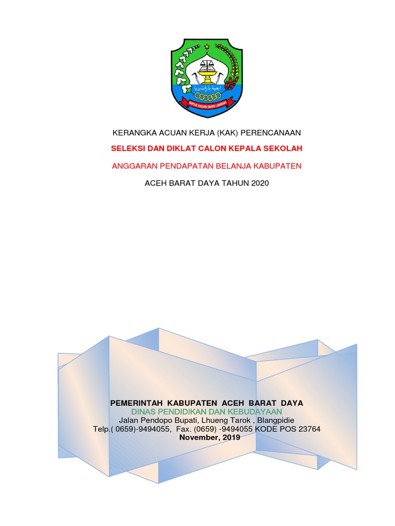 FORMAT KAK Untuk DINAS | PDF