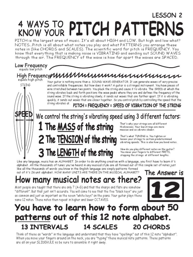 Pitch Patterns: The TENSION of The String | PDF | String Instruments ...