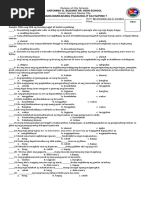 Diagnostic Test - Filipino 7 - 2022-2023 | PDF