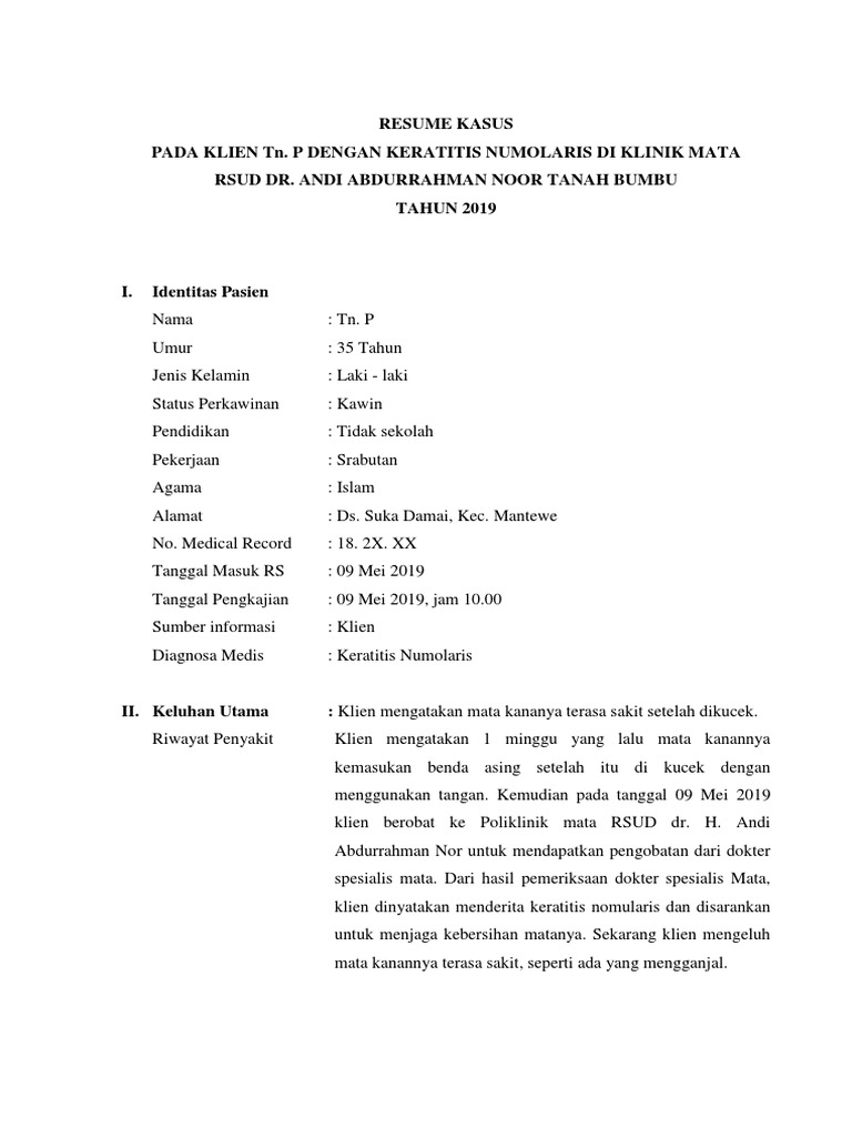 Resume Keratitis Numolaris Dian | PDF